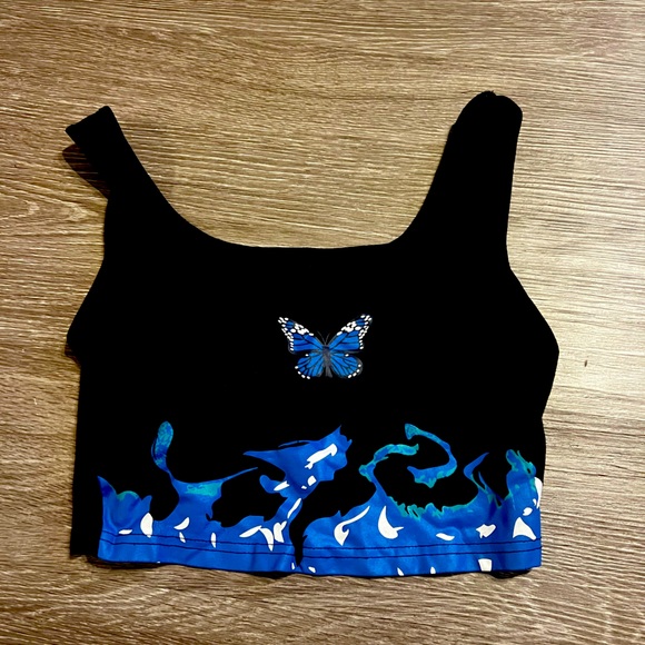 SHEIN | Tops | Shein Butterfly Tank | Poshmark